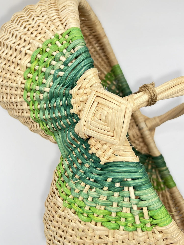 Natural Reed/Green Collar – Fish Face